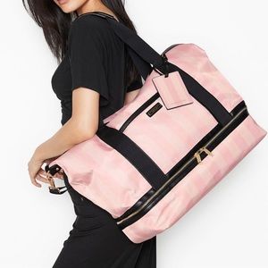 Victoria's Secret | Bags | Victorias Secret Pink Floral Getaway ...